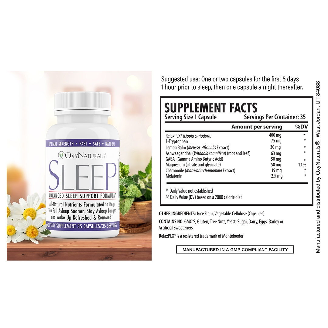 Sleep Better with OxyNaturals SLEEP™ - Natural Sleep Aid